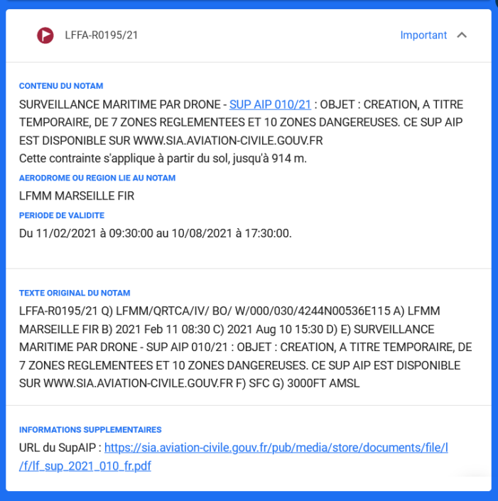 Les NOTAM pour les vols de drones : les trouver et les lire - Clearance