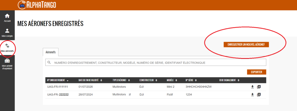 Importer ses drones sur Clearance depuis AlphaTango - Clearance